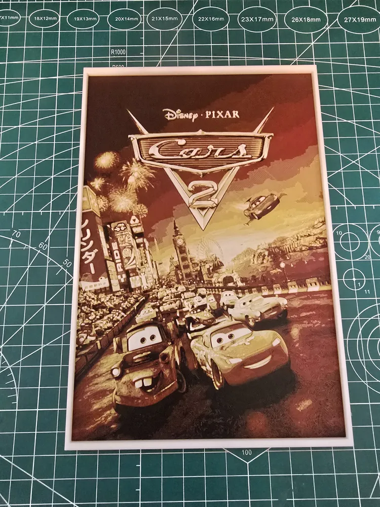 Cars 2 Movie Poster - Hueforge Art by Lumpy3D MakerWorld: Download Free ...