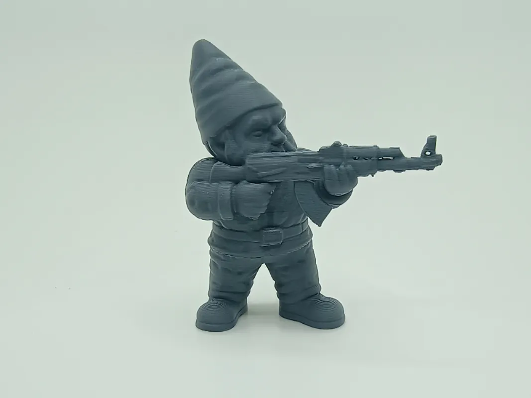 AK47 Rifle Garden Gnome - Free 3D Print Model - MakerWorld