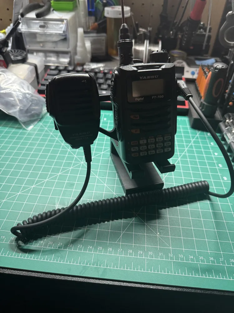 Handheld Transceiver Desk Stand with Mic Holder by CharlieMakerWorld ...