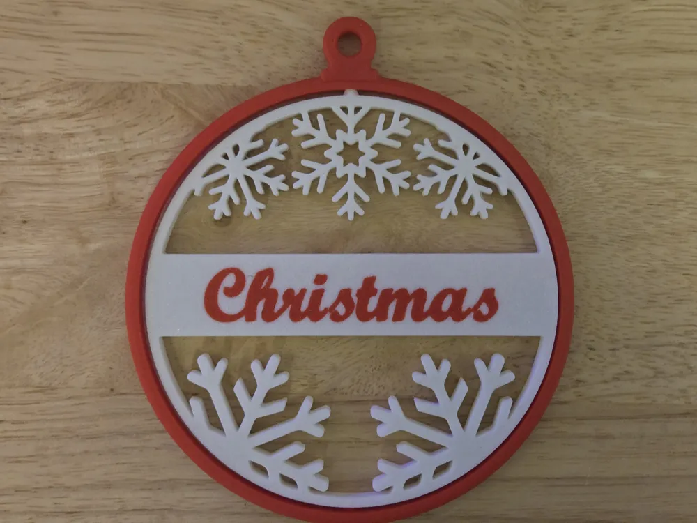 Spinning Christmas Ornament - 2 Sided Custom Text - Free 3D Print Model ...