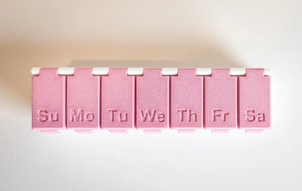 Pop Grab Go! Weekly pill organizer - Free 3D Print Model - MakerWorld