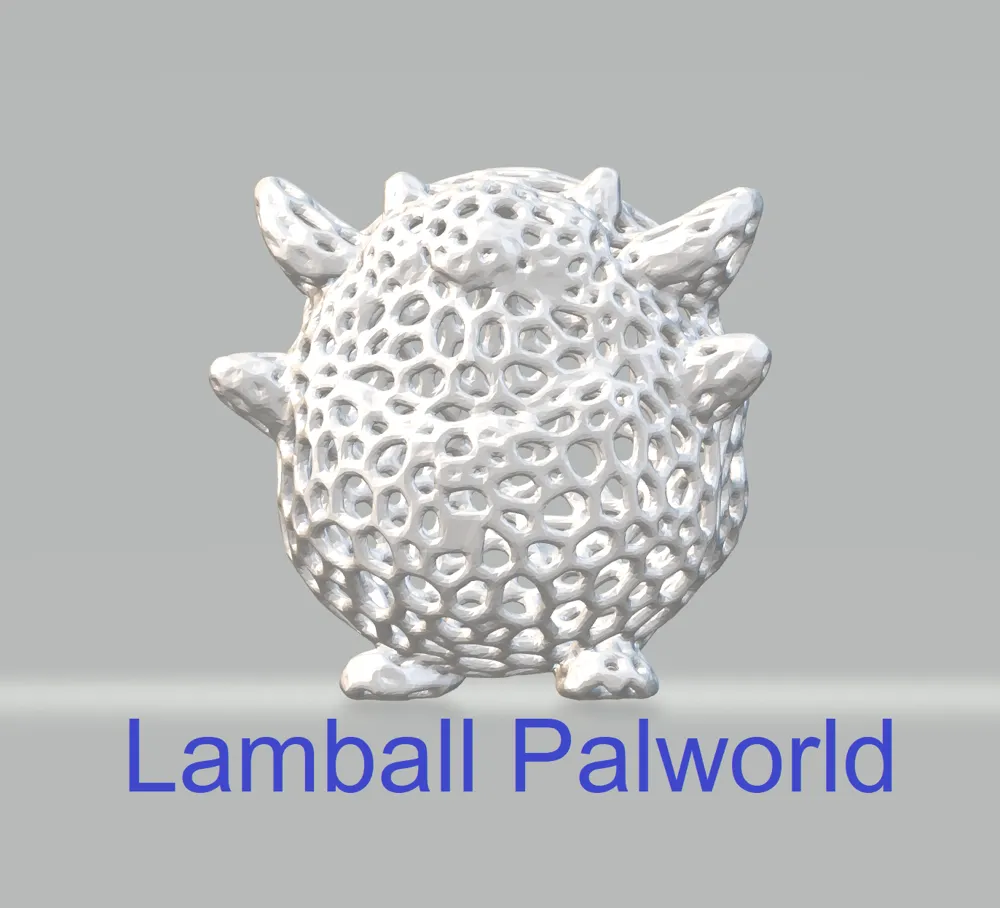 Lamball Voronoi Palworld Remixed by Xeraj - MakerWorld