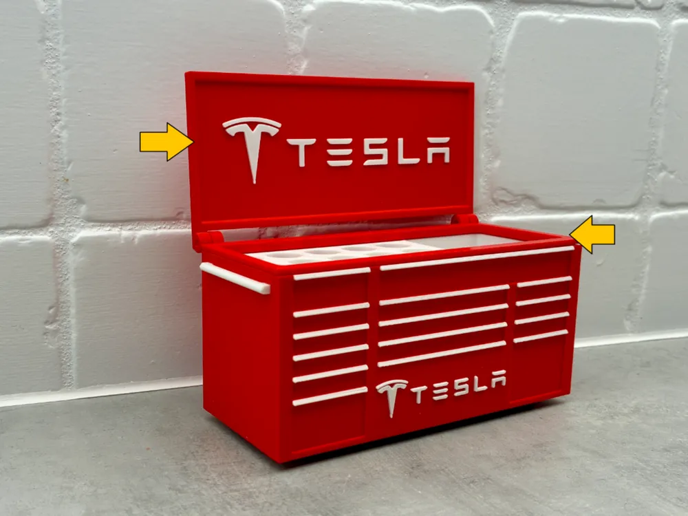 Lid - Tesla Inspired Toolbox desk organizer pen by Mrtk1970 MakerWorld ...