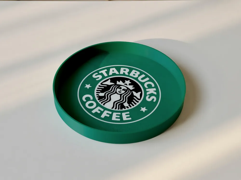 Starbucks tray plate bowl 4 snack candy cookie nut - Free 3D Print ...