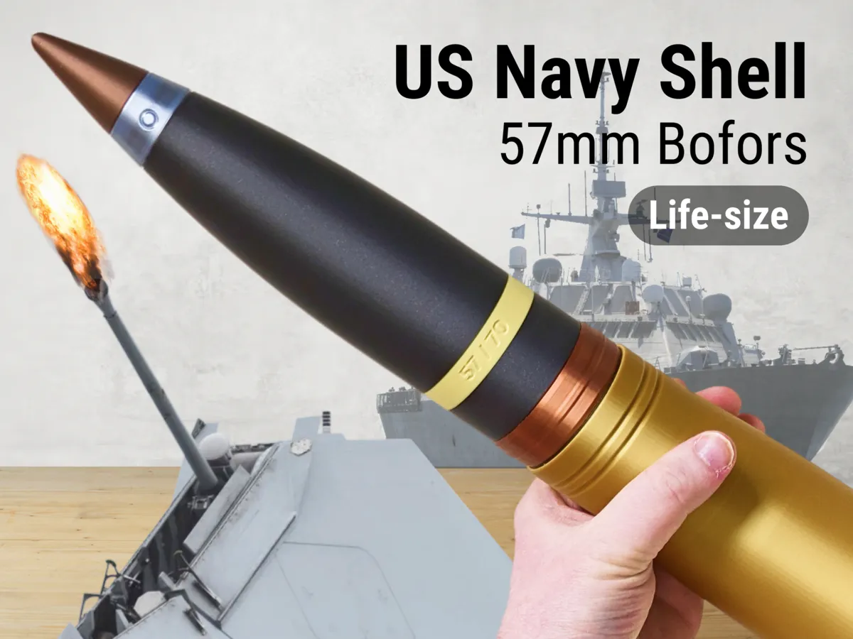 Life-size 57mm Naval Gun Shell by Rexi Labs MakerWorld: Download Free ...