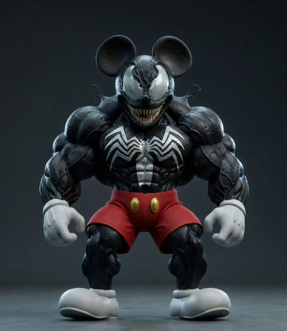 Venom Mickey – Hyper Muscular Symbiote - Free 3D Print Model - MakerWorld