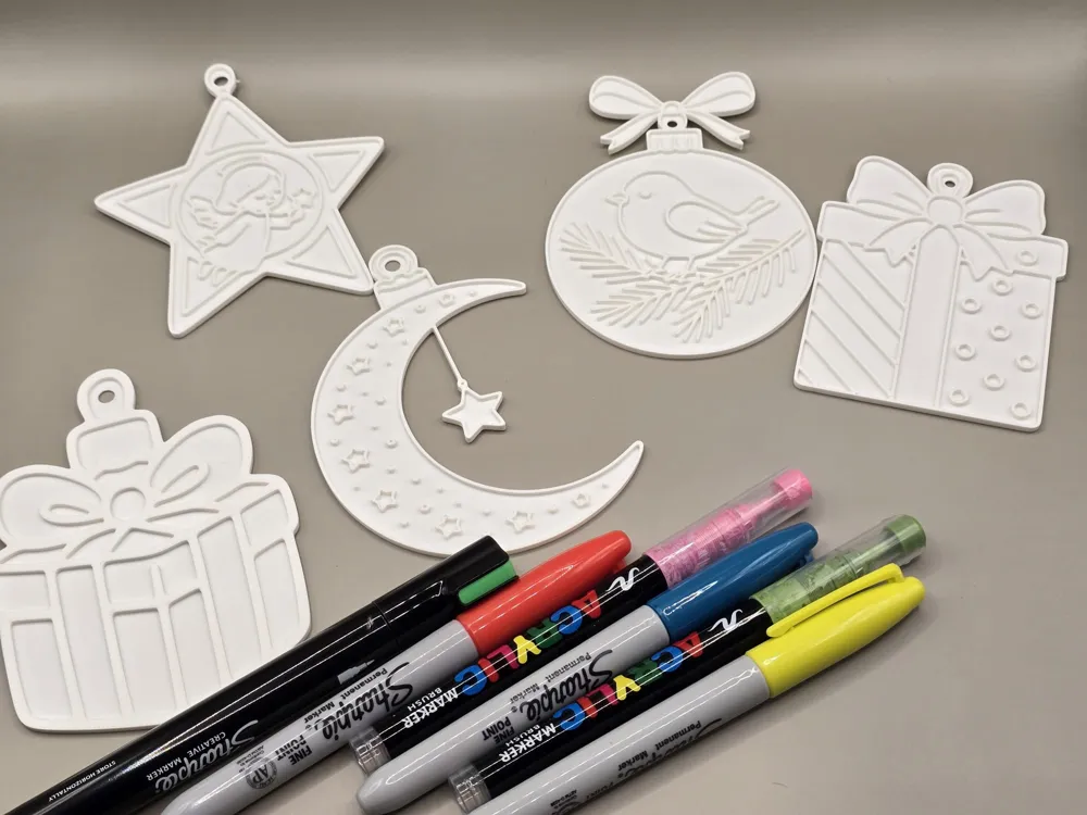 Christmas Ornament Bauble Coloring Festive Craft - Free 3D Print Model ...