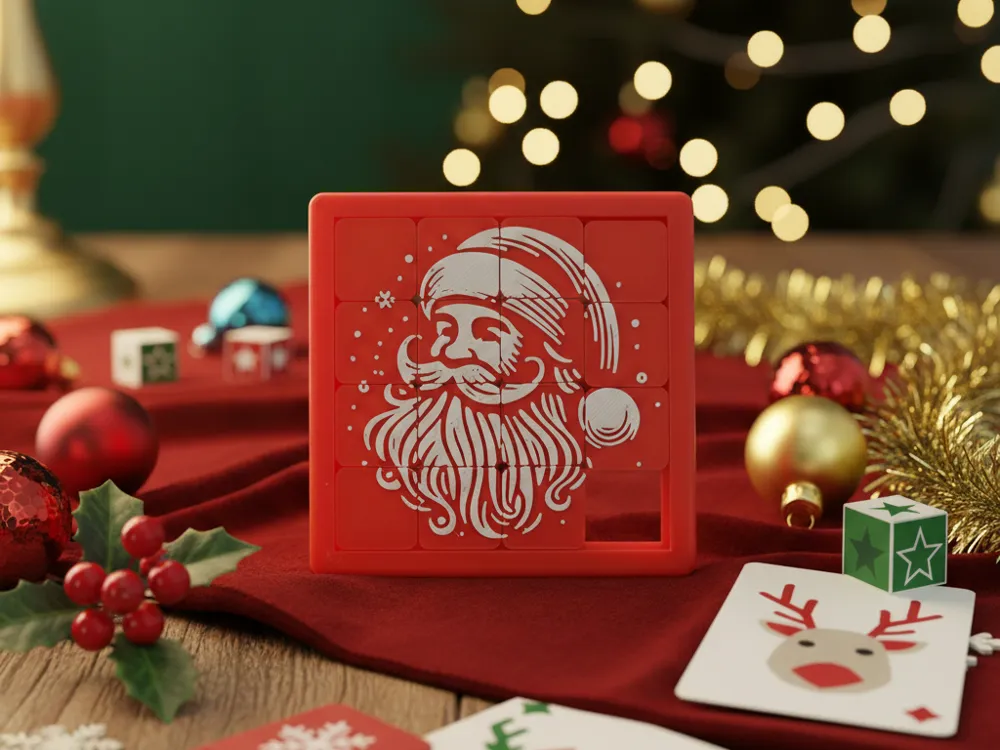 4x4 Santa Claus Sliding Puzzle - Free 3D Print Model - MakerWorld