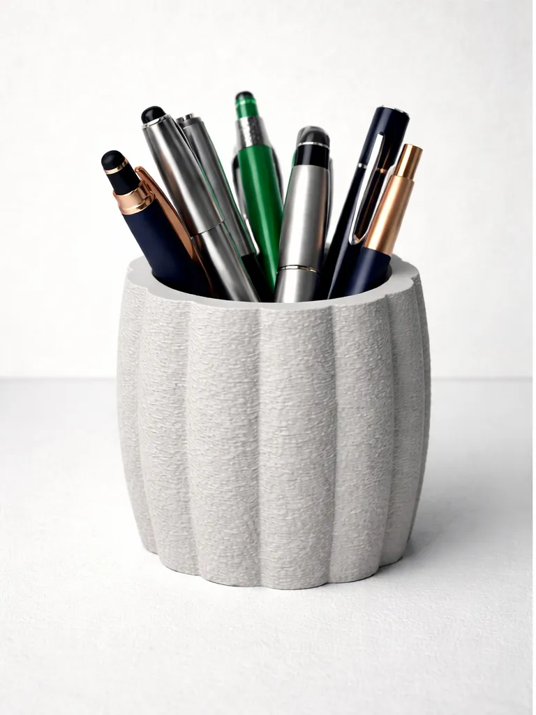 Modern Round Pen Holder - Free 3D Print Model - MakerWorld