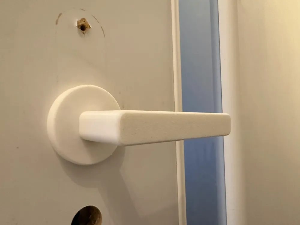 3D Printed Door Handle with and without Lock Cover by lubospetras ...