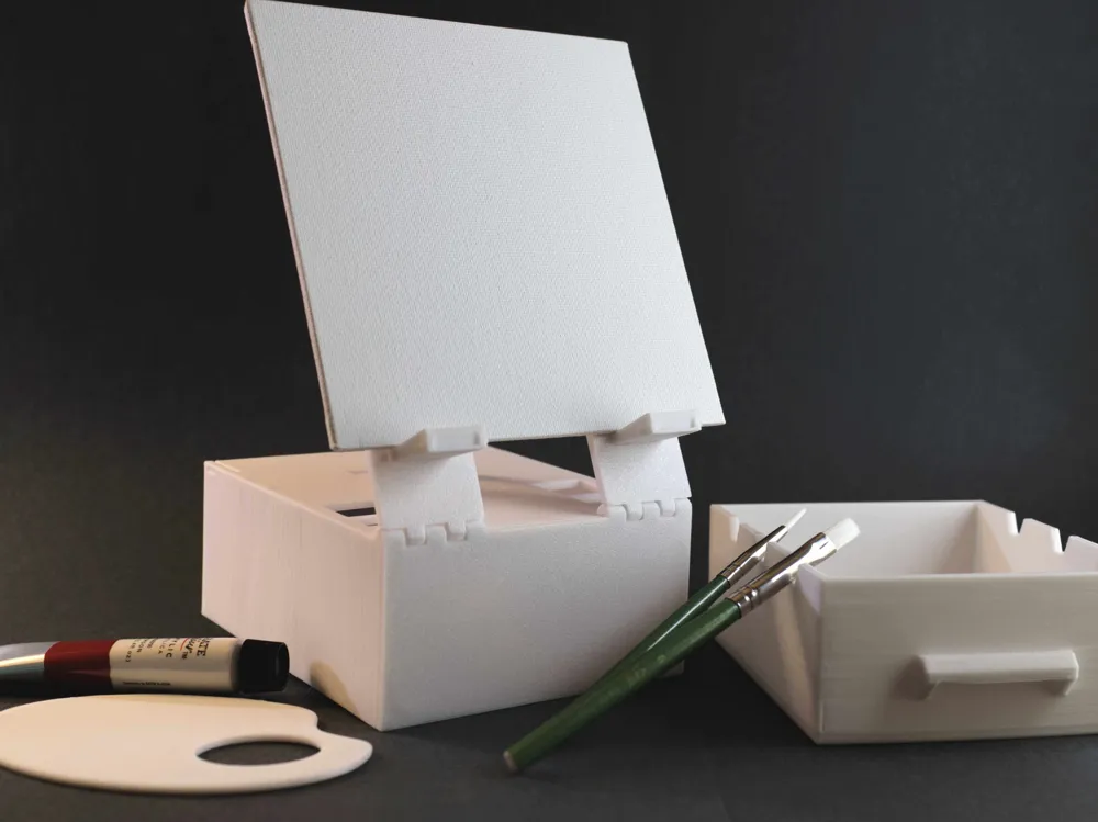 Folding Art Easel Box (Print in Place) by C1RKT MakerWorld: Download ...