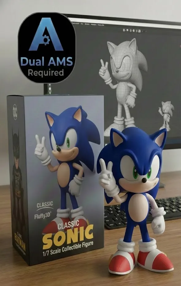 Sonic the Hedgehog - Updated Model - Free 3D Print Model - MakerWorld