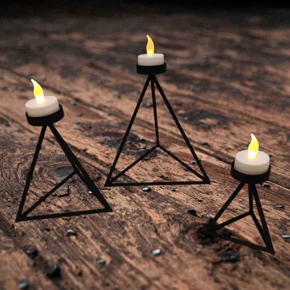Minimalist pyramid candle holder by DieProfikeit - MakerWorld