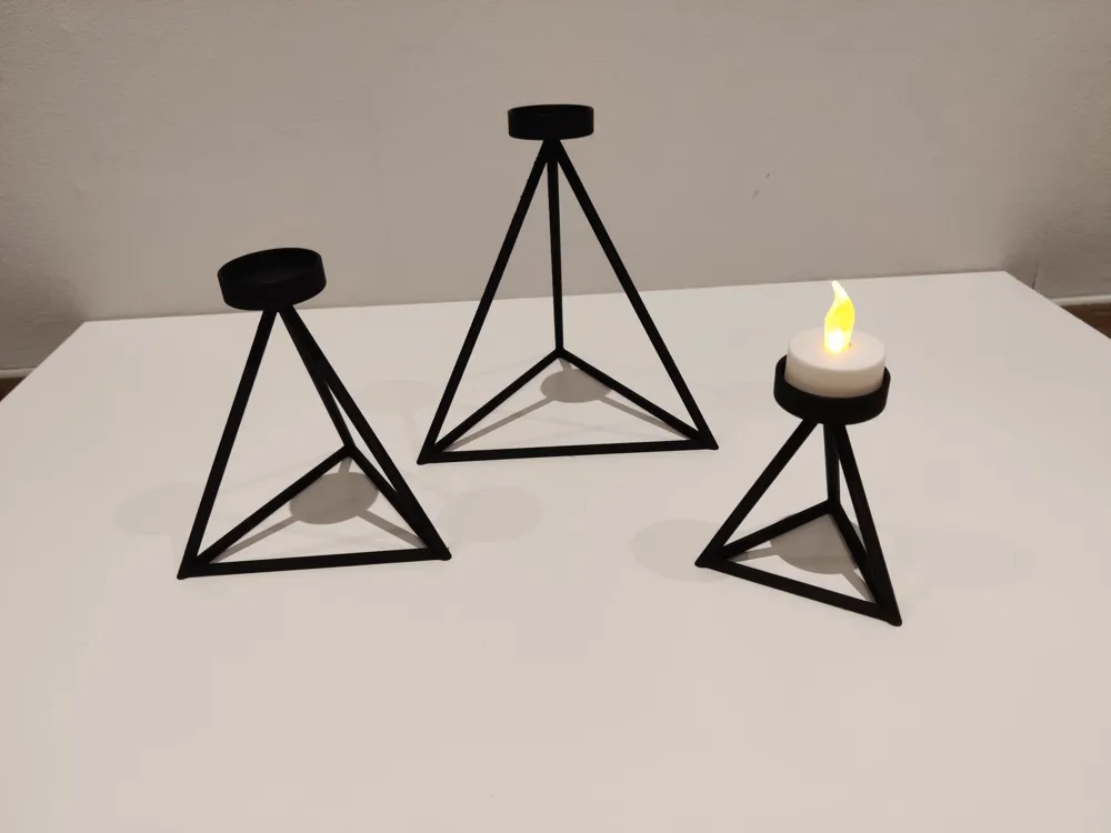 Minimalist pyramid candle holder by DieProfikeit - MakerWorld