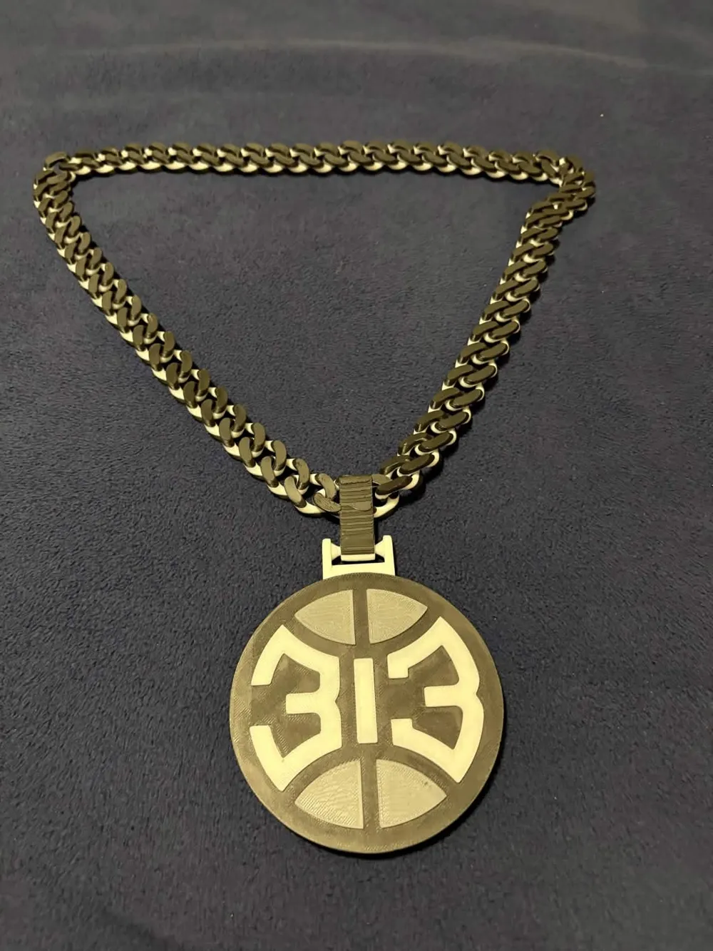 Detroit Pistons 313 Alt Logo Chain - Free 3D Print Model - MakerWorld