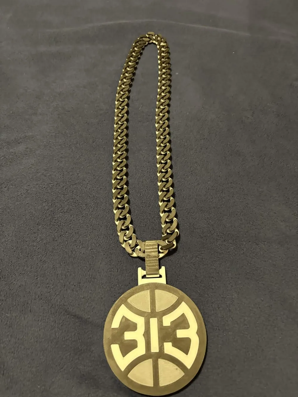 Detroit Pistons 313 Alt Logo Chain - Free 3D Print Model - MakerWorld