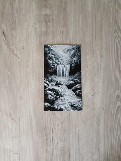 Waterfall hueforge picture and frame by doudou78 MakerWorld: Download Free 3D Models