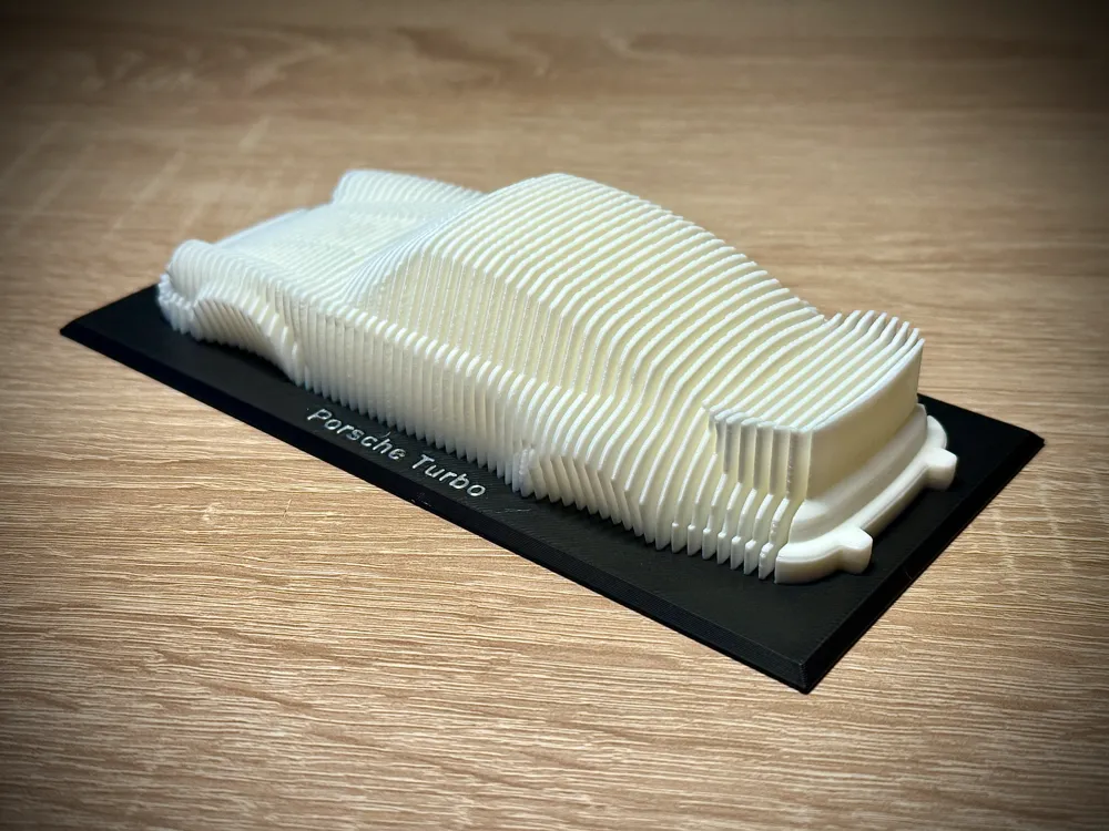 Porsche 911 Turbo (930) Layered Sculpture by LemonArts MakerWorld ...