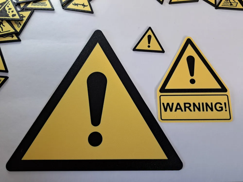 Warning - Danger of crush injuries - W024 ISO 7010 - Free 3D Print ...