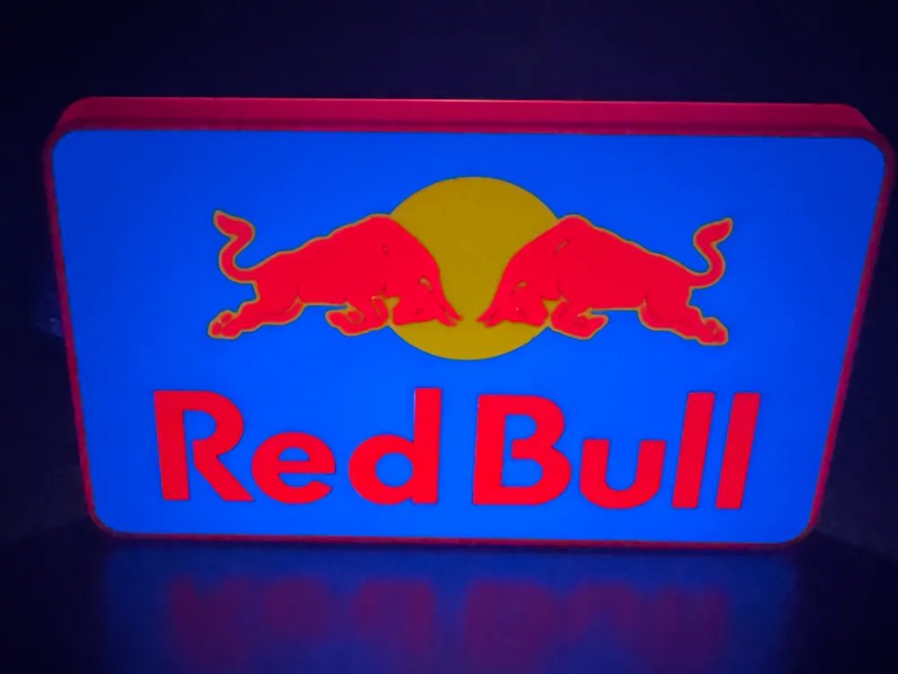 RED BULL lightbox - Free 3D Print Model - MakerWorld