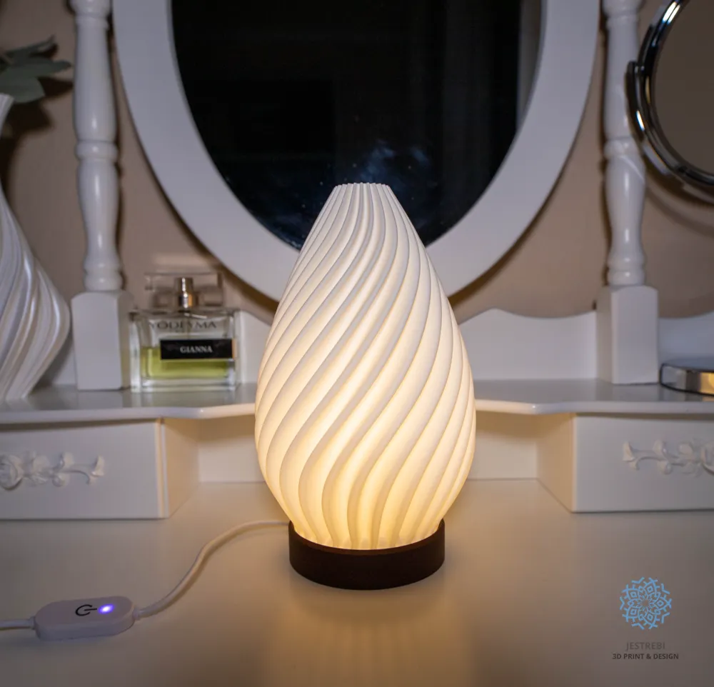 Moder Elegant Spiral Table LED Lamp - Modelo de impresión 3D gratuito ...