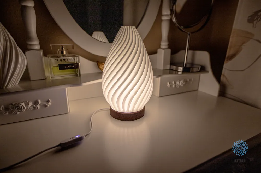 Moder Elegant Spiral Table LED Lamp - Modelo de impresión 3D gratuito ...