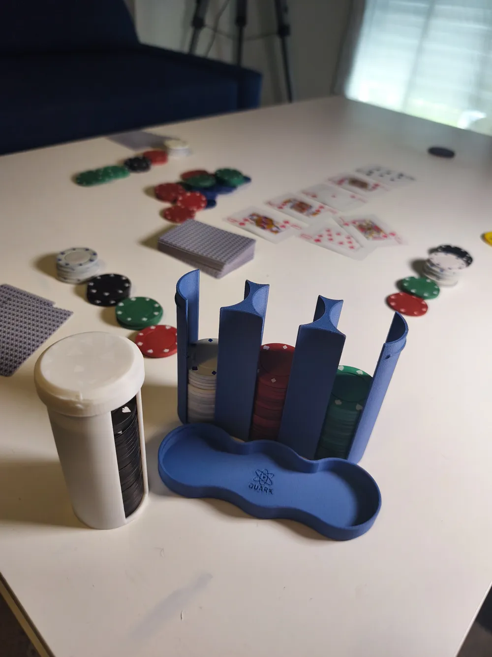 Portable Poker Chip Storage 1x or 3x Column Design - Free 3D Print ...