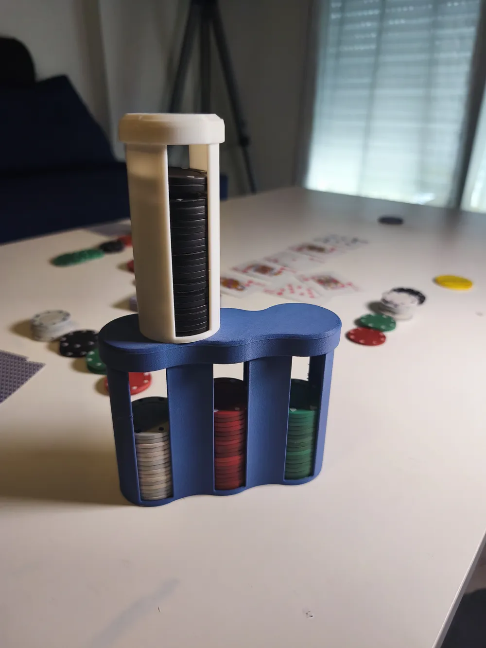 Portable Poker Chip Storage 1x or 3x Column Design - Free 3D Print ...