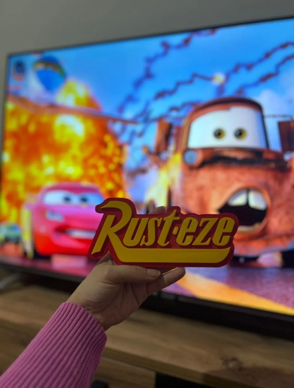 Pixar Cars Rust-eze Sign - Logo by emine MakerWorld: Download Free 3D ...