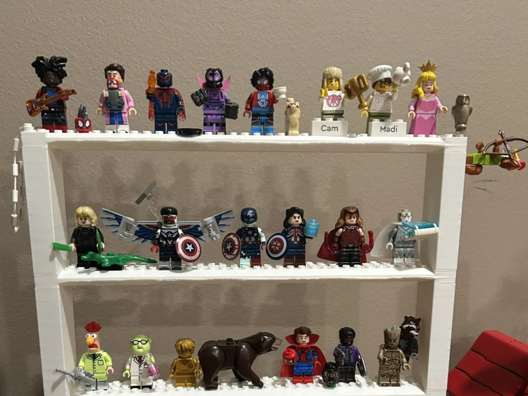 Buildable Minifig Shelf by Camgineer Creations MakerWorld: Download ...