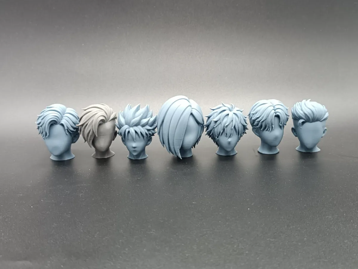 Custom Male Anime Hair Pack - 6 Modular Hairstyle - Free 3D Print Model ...