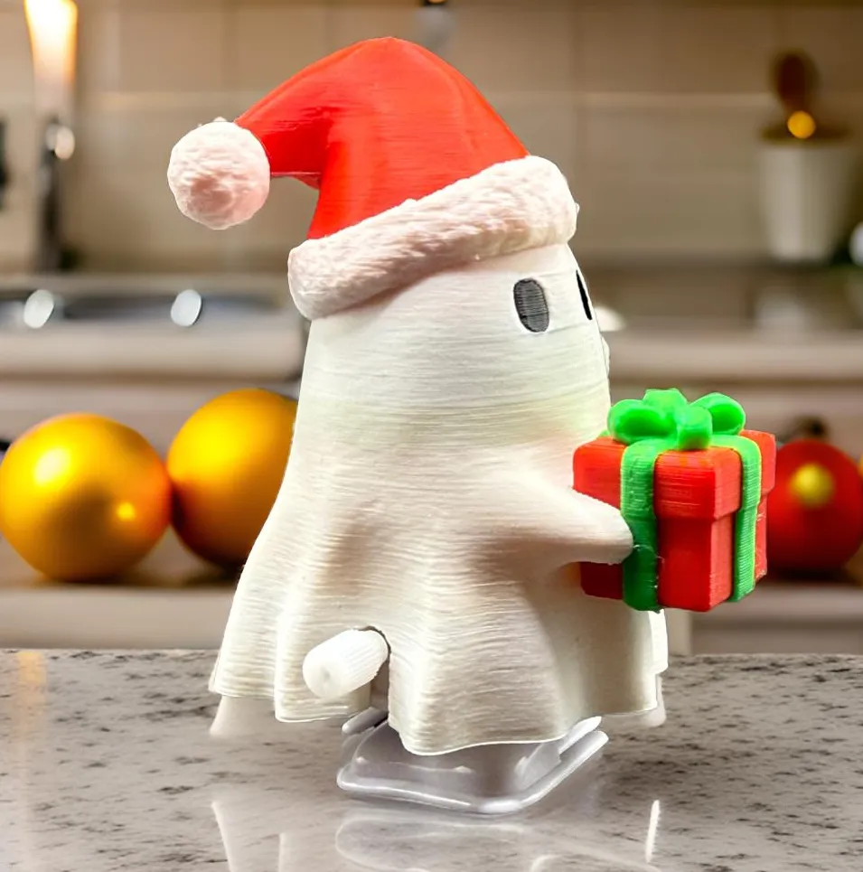 Walking Christmas Ghost - Free 3D Print Model - MakerWorld