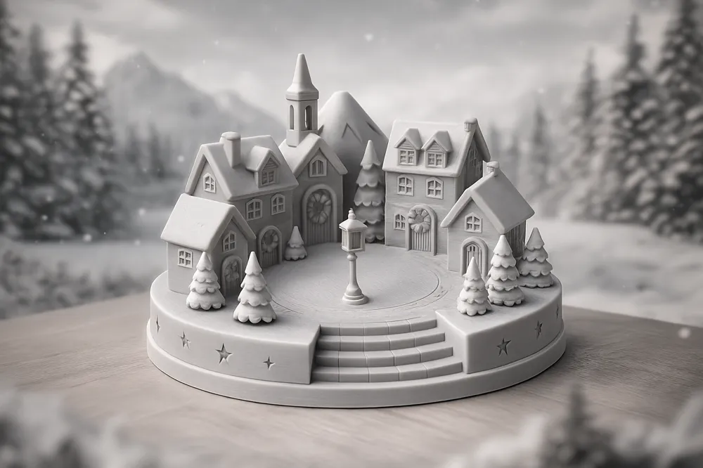 Printed Christmas City and Village - Free 3D Print Model - MakerWorld