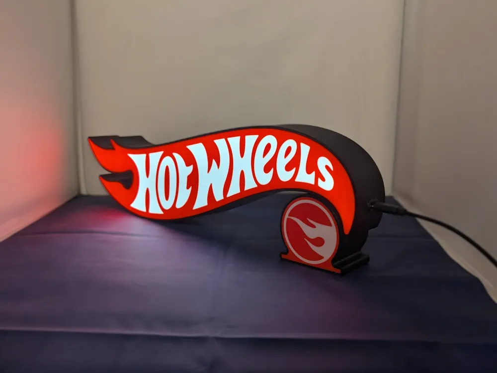 H2D Optimised Hot Wheels Logo Lightbox by KFD MakerWorld: Download Free ...