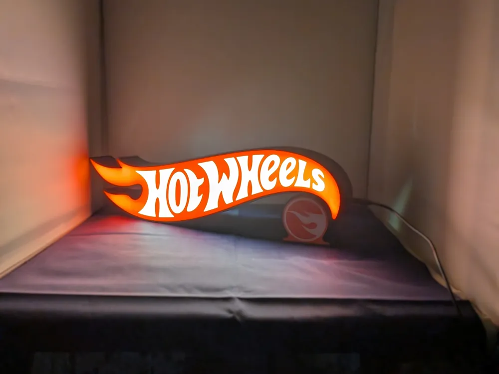 H2D Optimised Hot Wheels Logo Lightbox by KFD MakerWorld: Download Free ...