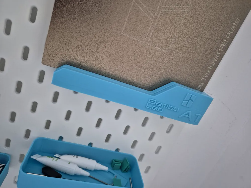 Ikea Skadis Build Plate Holder for A1 Mini by BallyMcBallface - MakerWorld