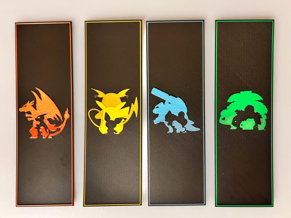 Pokemon Evolution Bookmark Set - Free 3D Print Model - MakerWorld