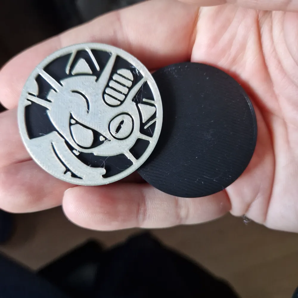 Meowth Pokemon Coin by Kryator - MakerWorld