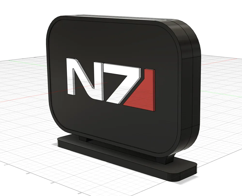 Mass Effect N7 3D Light Box by MWPrintSmith MakerWorld: Download Free 3D Models