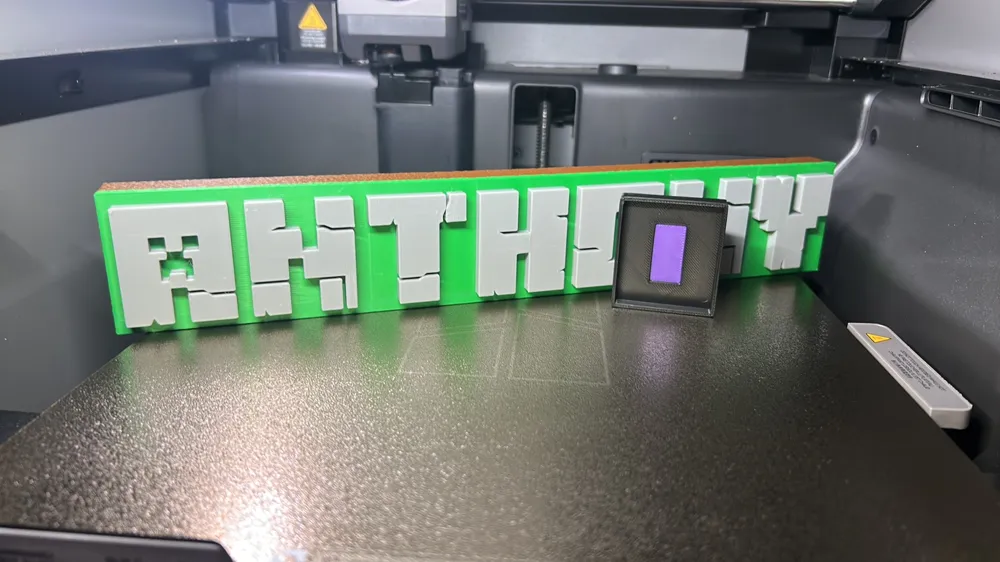 Anthony Minecraft Nameplate - Free 3D Print Model - MakerWorld