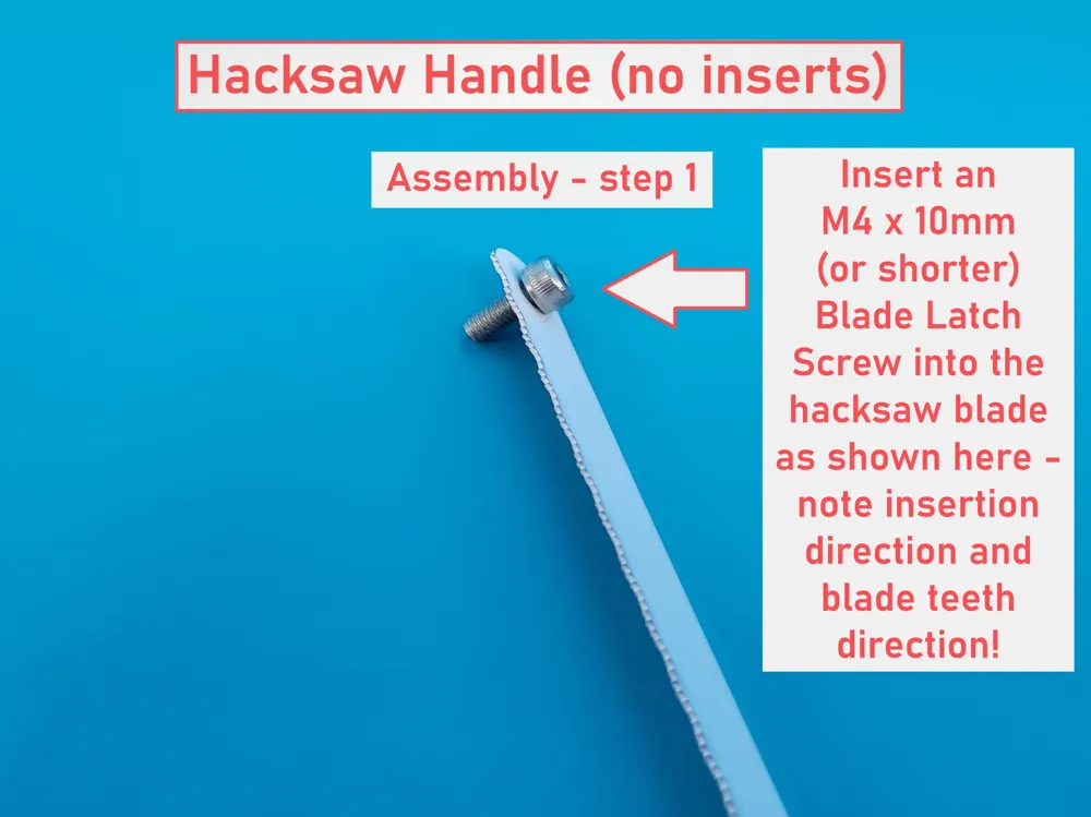 Hacksaw Handle (no inserts) - Free 3D Print Model - MakerWorld
