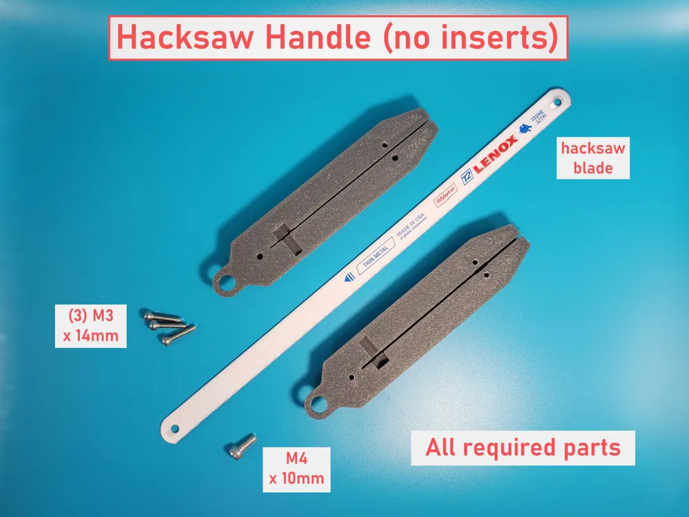 Hacksaw Handle (no inserts) - Free 3D Print Model - MakerWorld