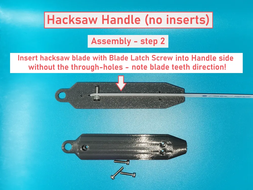 Hacksaw Handle (no inserts) - Free 3D Print Model - MakerWorld
