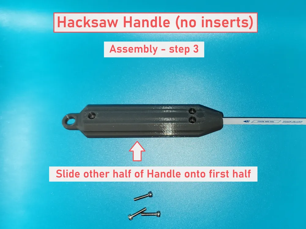 Hacksaw Handle (no inserts) - Free 3D Print Model - MakerWorld