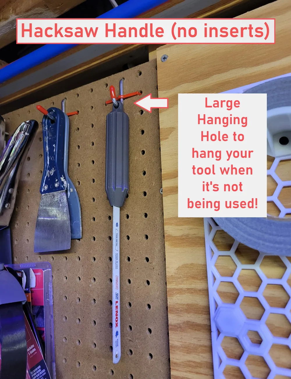 Hacksaw Handle (no inserts) - Free 3D Print Model - MakerWorld