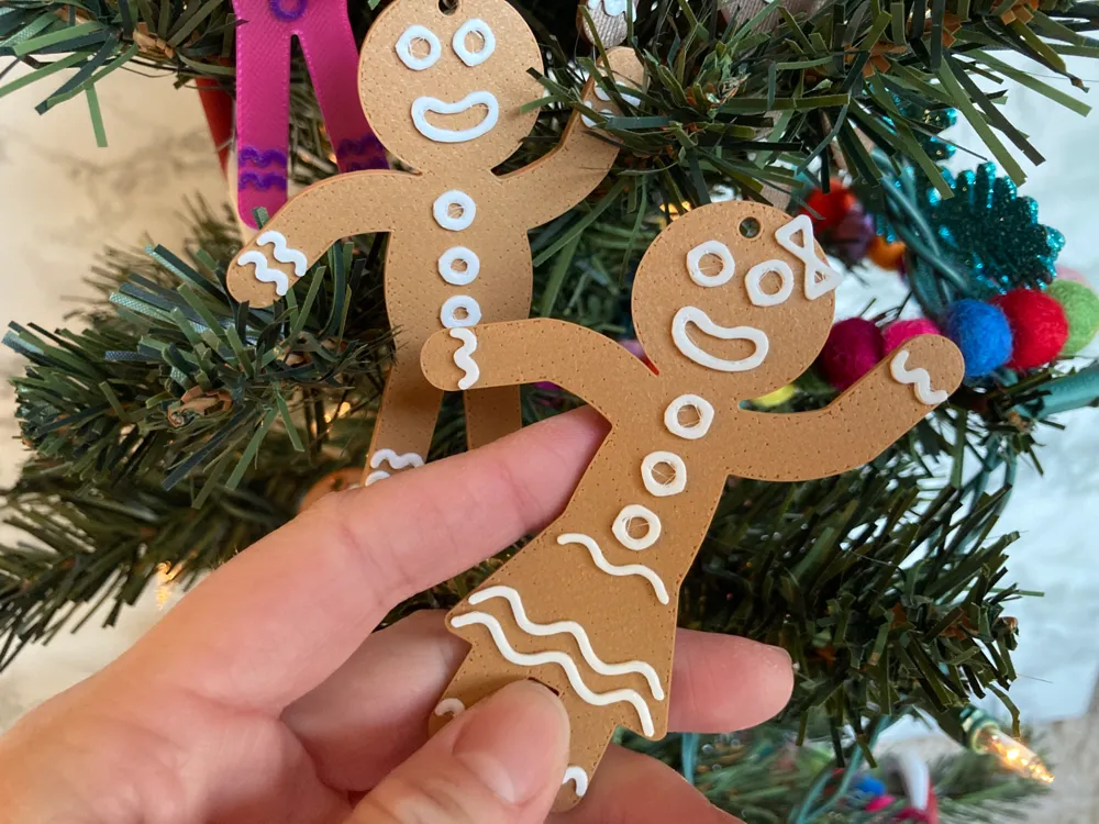 Flat Gingerbread Man and Gingerbread Woman Ornaments by PenolopyBulnick ...