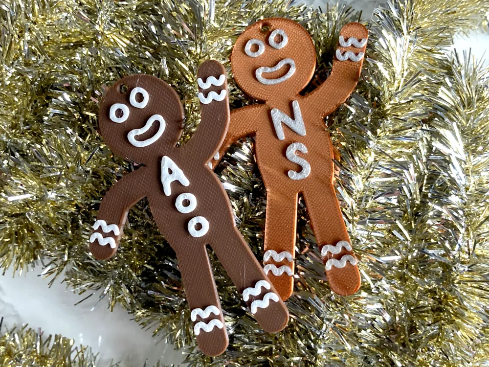 Flat Gingerbread Man and Gingerbread Woman Ornaments by PenolopyBulnick ...