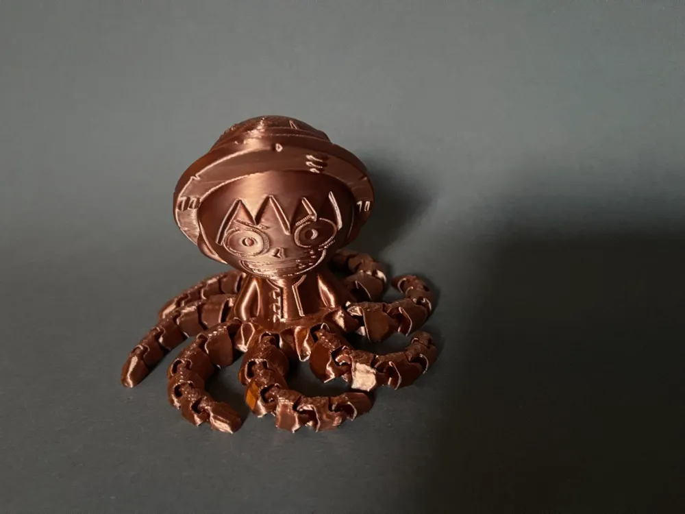 Luffy Chibi Flexi Octopus - Free 3D Print Model - MakerWorld