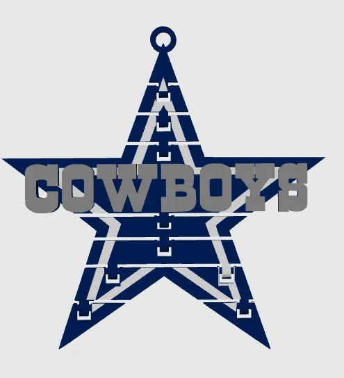 Articulated Dallas Cowboys Keychain Remixed by The3DSportsBeard ...