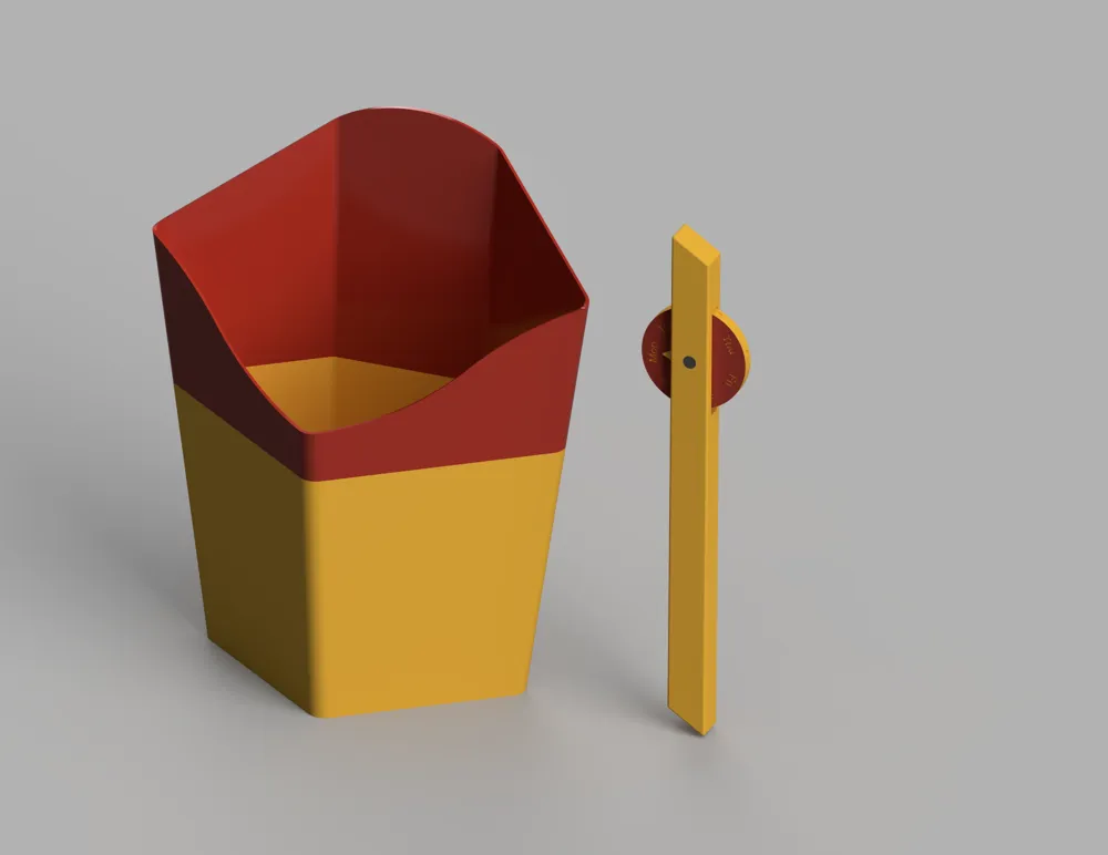 French fries refrigerator sticker（薯条冰箱贴） - Free 3D Print Model - MakerWorld
